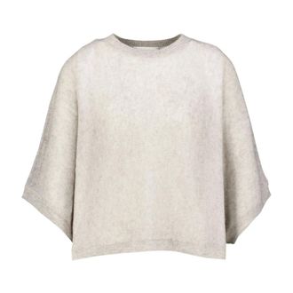 Absolut Cashmere Femme, Pulls, Gris, Taille: 36 FR Poncho Pull en Cachemire Style Batwing