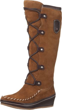 Tommy Hilfiger Ester 2 A FW8FB01047, Damen Stiefel, beige, (Ocean Camel 293), EU 40