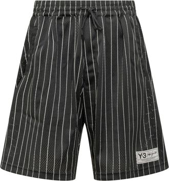 Yohji Yamamoto Homme, Shorts, Noir, Taille: XS Shorts &agrave; Rayures Tennis en Mesh