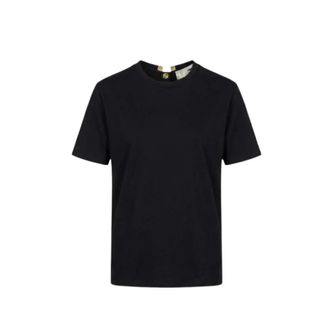 Elisabetta Franchi T-Shirt mit Knopfleiste - - Tops - Damen - Schwarzk - M