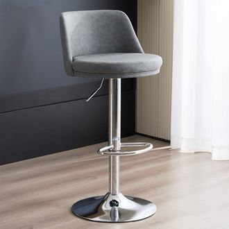 Generic Moderner, h&ouml;henverstellbarer Drehhocker aus PU-Leder, armlos, f&uuml;r K&uuml;cheninsel, Esszimmer oder Fr&uuml;hst&uuml;cksbar - Schwarz