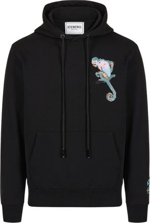 Iceberg Homme, Sweatshirts et sweats &agrave; capuche, Noir, Taille: M Sweat &agrave; capuche slim fit