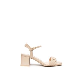 Nero Giardini Femme, Chaussures, Beige, Taille: 37 EU Sandale &agrave; talon bloc en cuir
