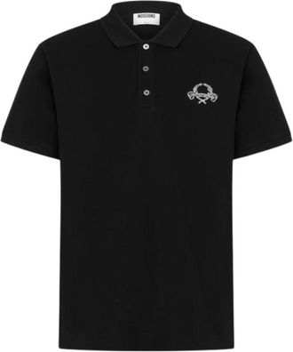 Moschino Homme, Tops, Noir, Taille: S Polo Laurel Crown
