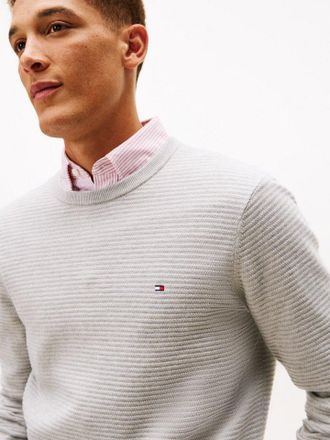 Tommy Hilfiger Rundhalspullover SEASONAL STRUCTURE mit Struktur, Rundhals, regular fit