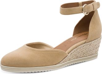 Tamaris Damen Keilpumps, Frauen Pumps,TOUCHit-Fußbett,wortmann,sportlich,feminin,Heart and Sole,Lifestyle,modisch,klassisch,modern,TAN,40 EU