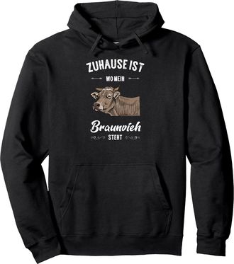 Brand Braunvieh Rind I Schweiz Rinderzucht f&uuml;r Rinderhalter Pullover Hoodie