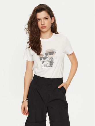 Karl Lagerfeld T-Shirt A1W17131 Wei&szlig; Regular Fit
