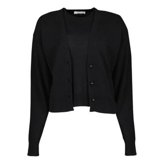 Paco Rabanne Schwarzer Wollpullover - - Knitwear - Damen - Schwarzk - L