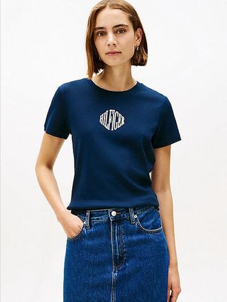 Tommy Hilfiger T-shirt &agrave; col ras-du-cou et logo