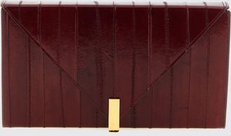 Giuseppe Zanotti Envelope-Clutch aus Leder mit Schulterriemen aus Metallgewebe