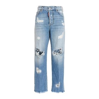 Dsquared2 Distressed Straight-Leg Boston Jeans - - Jeans - Damen - Blau - L