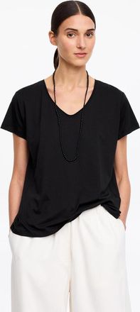 Arket T-Shirt Mit U-Ausschnitt -Schwarz