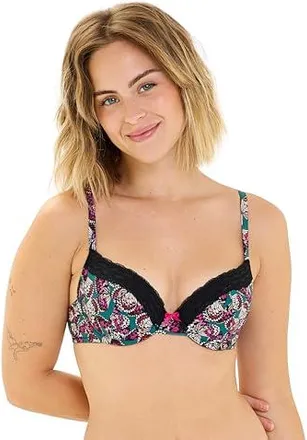 Billet Doux Mod&egrave;le Amusante - Soutien-Gorge Corbeille avec Armatures - Femme - 90B - Papillons Color&eacute;s