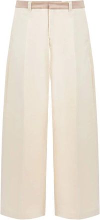 Marni Homme, Pantalons, Beige, Taille: M Pantalon en Velours avec Ceinture Contrast&eacute;e