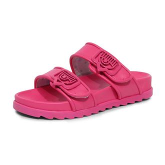 Chiara Ferragni Doppelriemen Fuchsia Sandalen - - Shoes - Damen - Rosa - 37 EU