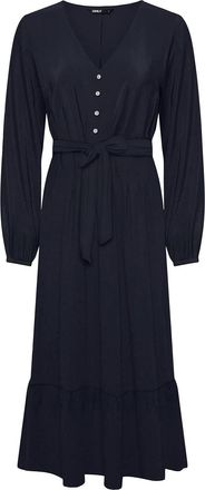 Only Damen Onlnova Life VIS Amy Long Dress SOLID Kleid 15241891,Night Sky,XS