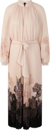 Marc Cain Plissiertes Midikleid mit Blumenprint - - Dresses - Damen - Mehrfarbig - L