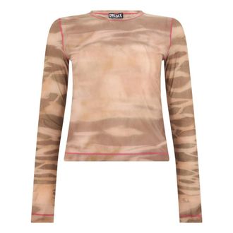 Diesel T-Clau Langarm-Oberteil - - Tops - Damen - Beige - M