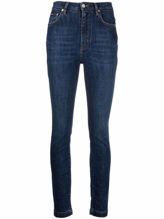 Dolce & Gabbana Skinny-Jeans mit hohem Bund - Blau