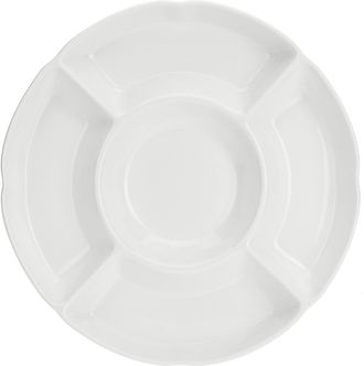 La Porcellana Bianca La porcellana Convivio Runde Servierplatte 5 Teile cm 25.5 in Geschenk-Box, wei&szlig;