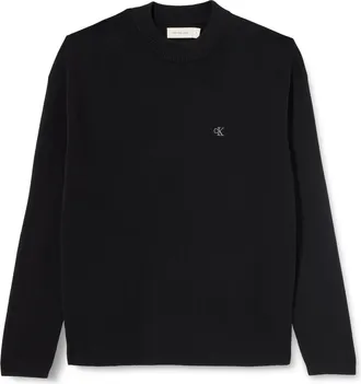 Calvin Klein Herren Cotton Crew Nej30J326741 Pullover, Ck Black, S