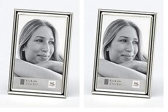 Walther Design Bilderrahmen silber 6 x 9 cm Chloe Portraitrahmen WD069S (Packung mit 2)