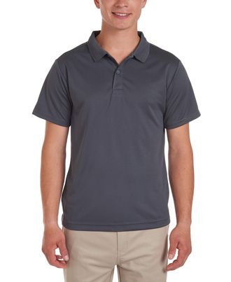 Nautica Herren Kurz&auml;rmeliges Uniform-Poloshirt Polohemd, anthrazit, Large 38/39