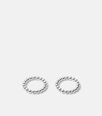 Christofle Set Perles aus zwei Serviettenringen, versilbert