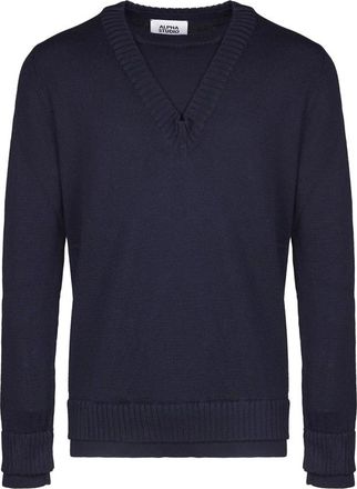 Alpha Studio Homme, Pulls, Bleu, Taille: 2XL Giro V Sweater