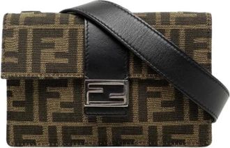Fendi Sac bandouli&egrave;re en toile Pre-owned - Femme - Pre-owned - Brun - Taille: ONE Size