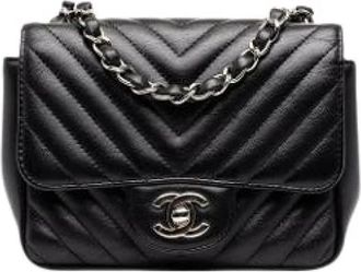 Chanel Pre-owned Mini Chevron Classic Flap - - Pre-owned - Damen - Schwarzk - ONE SIZE
