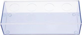 Valiclud Rechteckige Kunststoff Blumenvase 25cm mit 8 L&ouml;chern Hydrokultur Vase in See Blau f&uuml;r Tischdekoration Wohnzimmer Hochzeit und B&uuml;ro