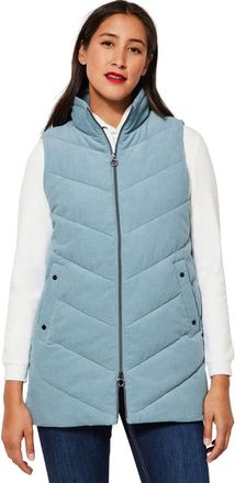 Street One Damen A220156 Steppweste, Milky Jade Blue, 46