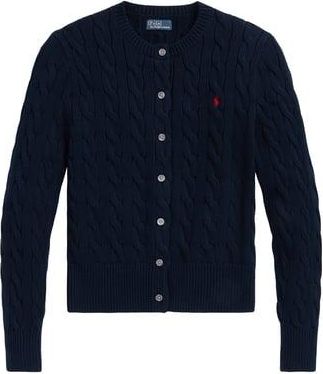 Polo Ralph Lauren Cardigan cintr&eacute; torsad&eacute; en coton