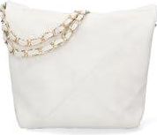 Gave Lux Sac à main pour femme en cuir véritable Made in Italy 19 x 23 x 6 cm, gris clair (ral 7035), Taille unique