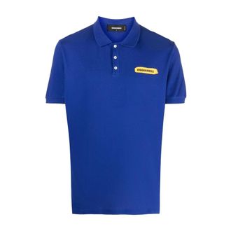 Dsquared2 Stilvolles Logo-Polohemd - - Tops - Herren - Blau - 2XL