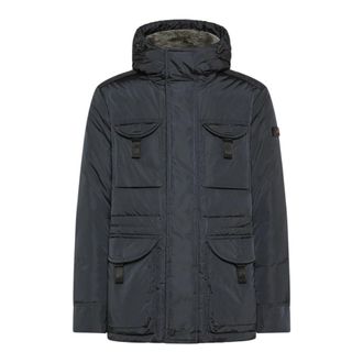 Peuterey Schimmernde Taft Field Jacke - - Jackets - Herren - Blau - XL