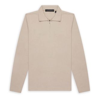 Aspact Polo Aura LS - Homme - Tops - Beige - Taille: XL
