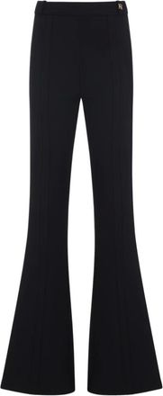 Elisabetta Franchi Femme, Pantalons, Noir, Taille: 42 FR Pantalon en cr&ecirc;pe stretch double &eacute;paisseur