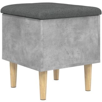 vidaXL Banc de rangement gris b&eacute;ton 42x42x46 cm bois ding&eacute;nierie Vidaxl