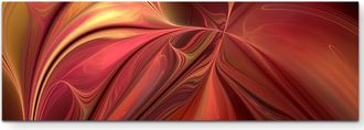 Paul Sinus Art Abstraktes Bild - warme Farben, kreatives Design - Panoramabild auf Leinwand in 120x40cm