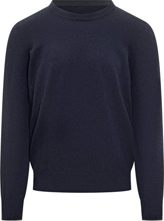 Brunello Cucinelli Homme, Pulls, Bleu, Taille: 3XL Pull ras du cou en cachemire