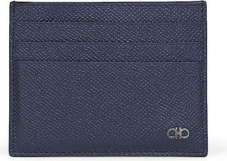 Ferragamo Homme, Accessoires, Bleu, Taille: ONE Size Micro Gancio Card Holder