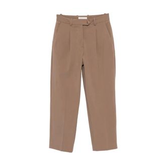 Circolo 1901 Femme, Pantalons, Brun, Taille: 38 FR Pantalon Formel en Jersey L&eacute;ger