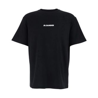 Jil Sander Crewneck T-Shirt - - Tops - Herren - Schwarzk - S