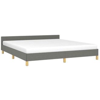 vidaXL Bettgestell ohne Matratze Dunkelgrau 180x200 cm Stoff Vidaxl
