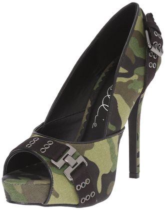 Ellie Shoes Damen 423-PFC Pumps, Camouflage/Schwarz, 42 EU