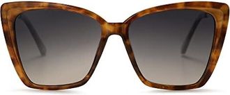 Sojos Lunettes De Soleil Vintage OEil de Chat Pour Femmes Mode Rétro Lunettes de Soleil Polarisées Carrées Taille SJ2206