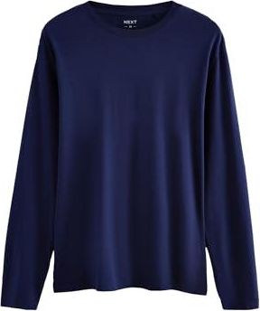 Next Homme T-Shirt Ras de Cou &agrave; Manches Longues Bleu Riche XL